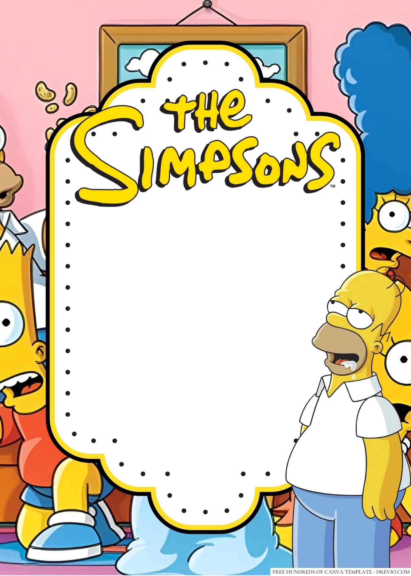 22+ The Simpsons Canva Birthday Invitation Templates