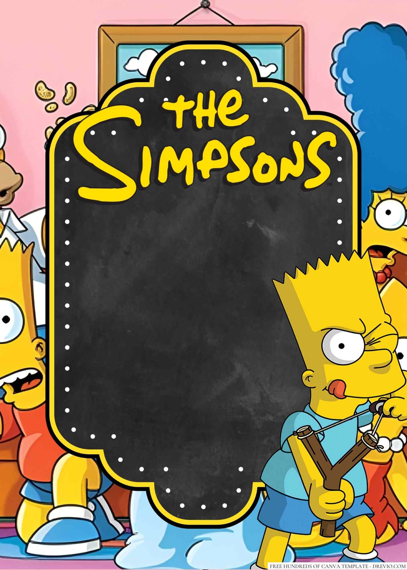 22+ The Simpsons Canva Birthday Invitation Templates