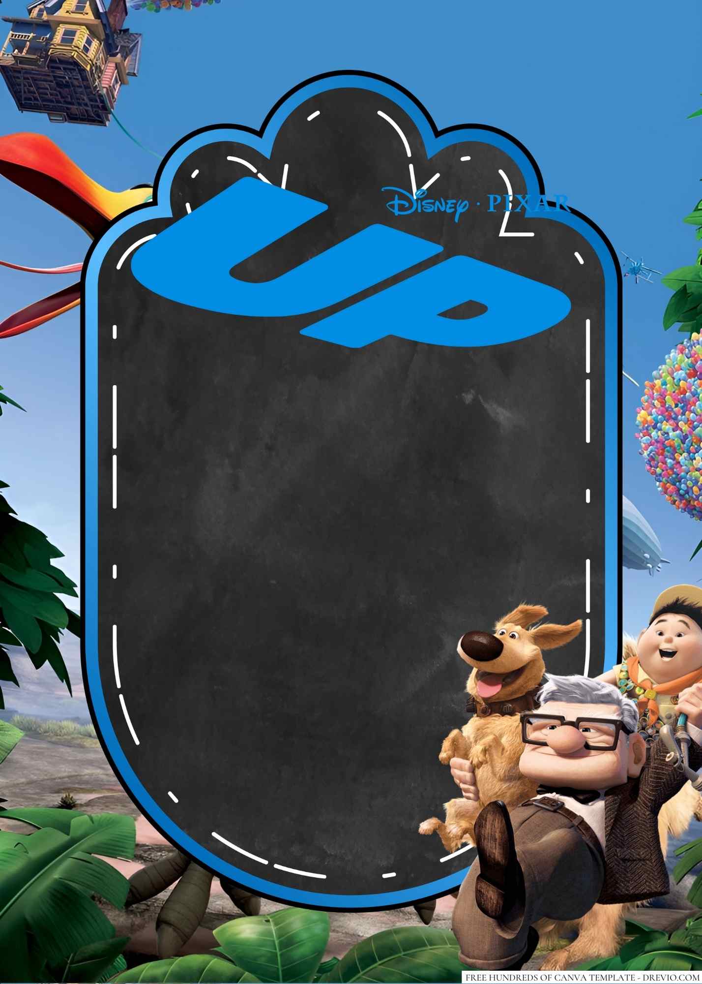 18+ Disney's Up Canva Birthday Invitation Templates