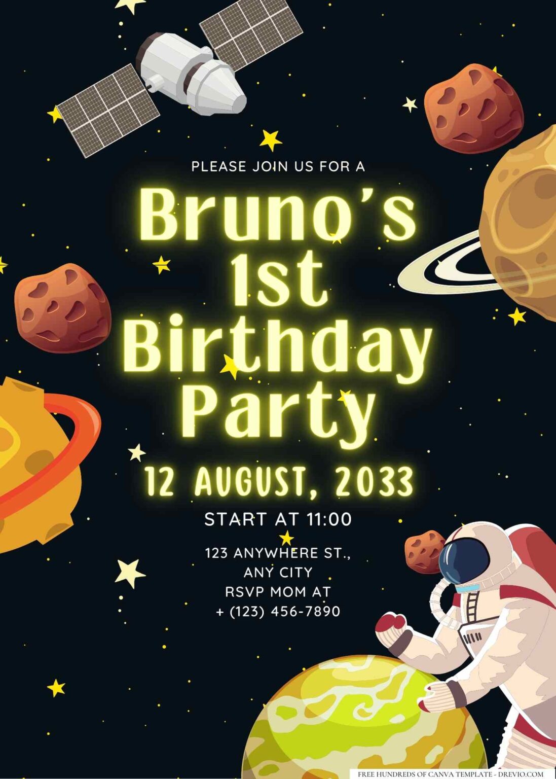 16+ Outer Space Birthday Invitation Templates
