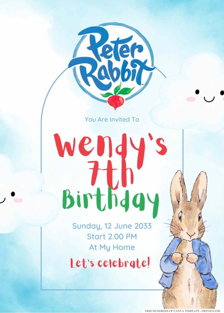 18+ Peter Rabbit Birthday Invitation Templates
