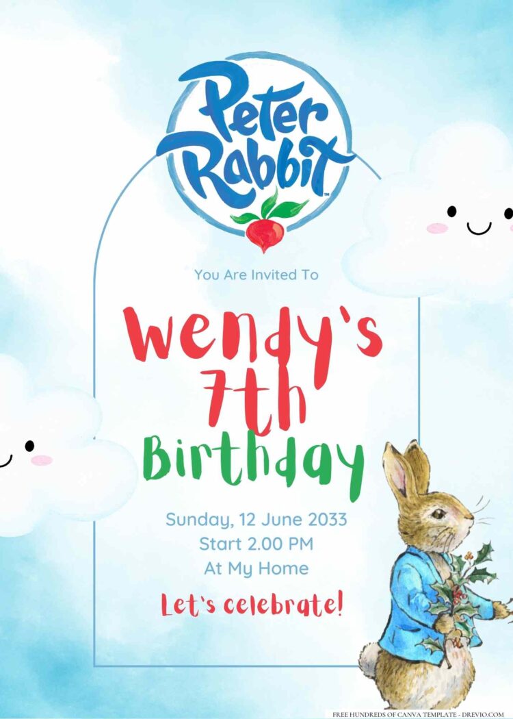18+ Peter Rabbit Birthday Invitation Templates