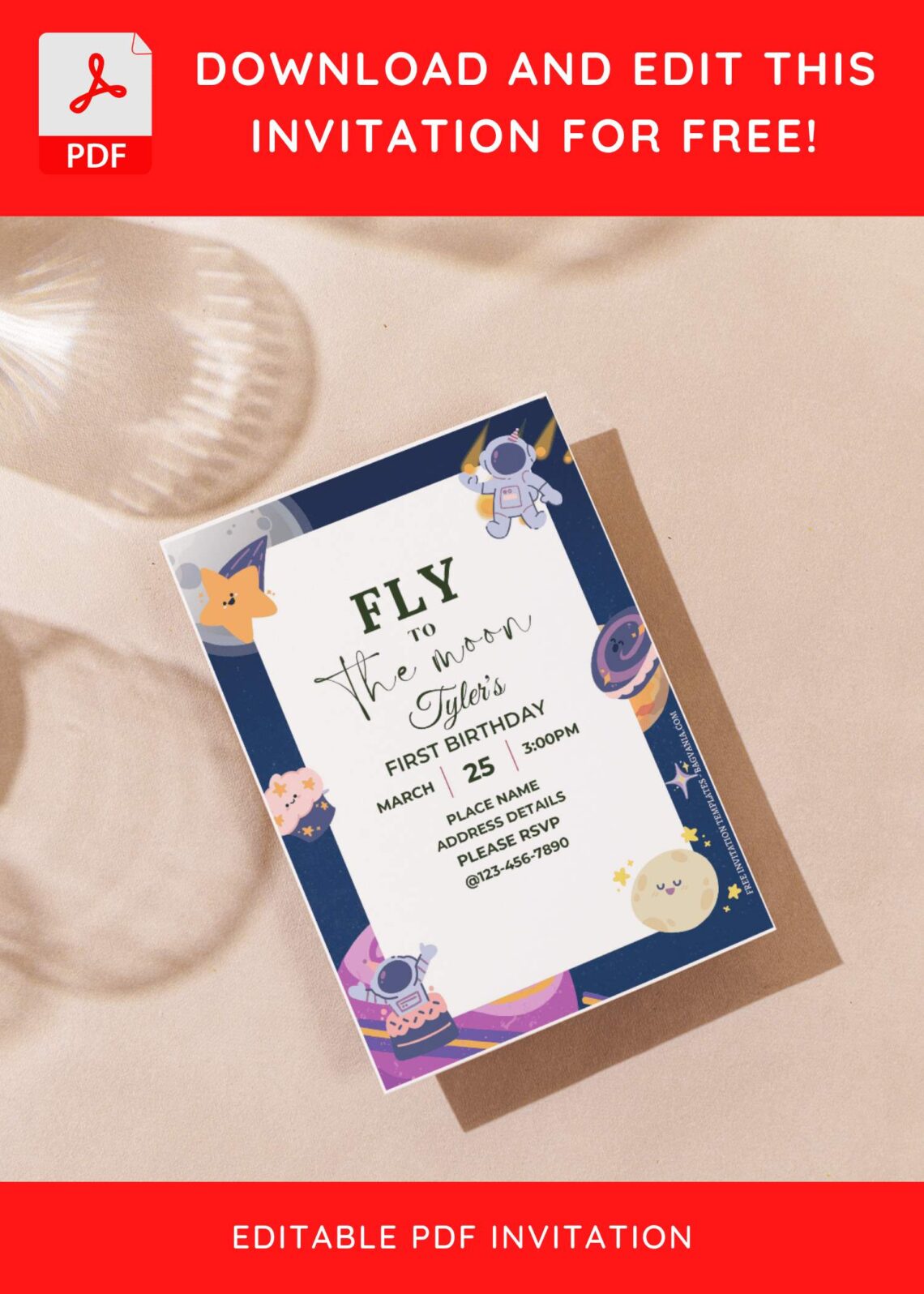 (Free Editable PDF) Cosmic Carnival Birthday Invitation Templates