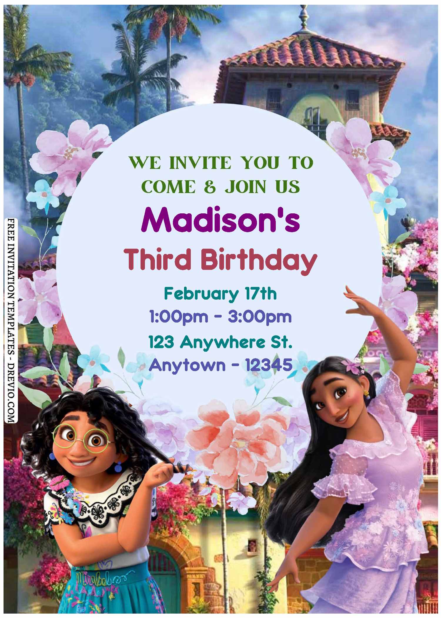 (Free Editable PDF) Enchanted Encanto Fiesta Birthday Invitation Templates