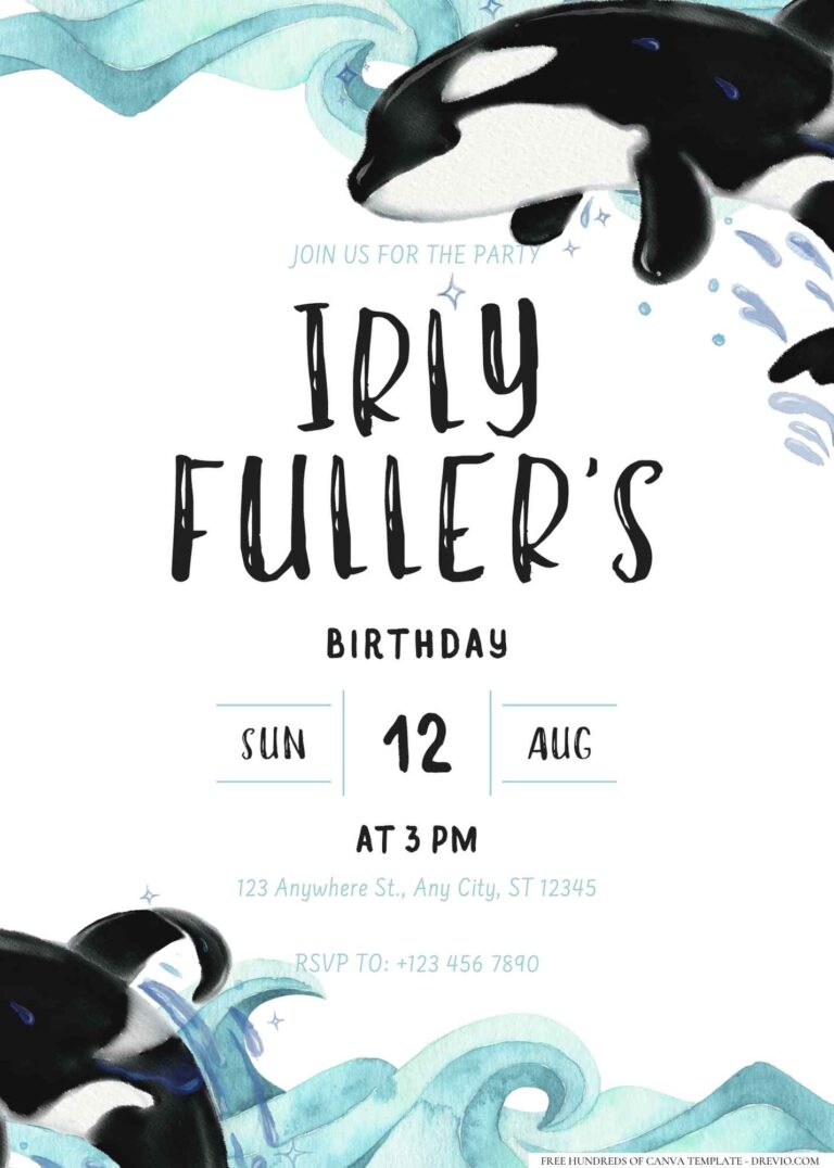 22+ Orca Birthday Invitation Templates