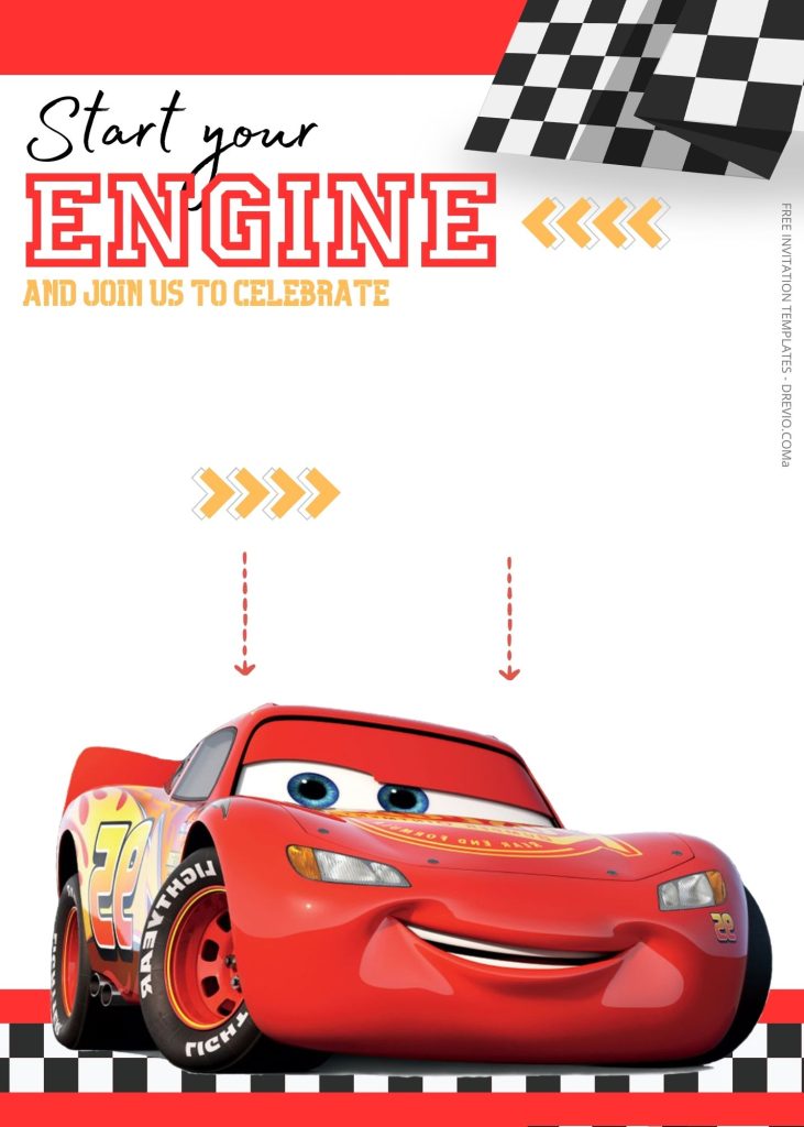 FREE Cars Birthday Invitation Templates
