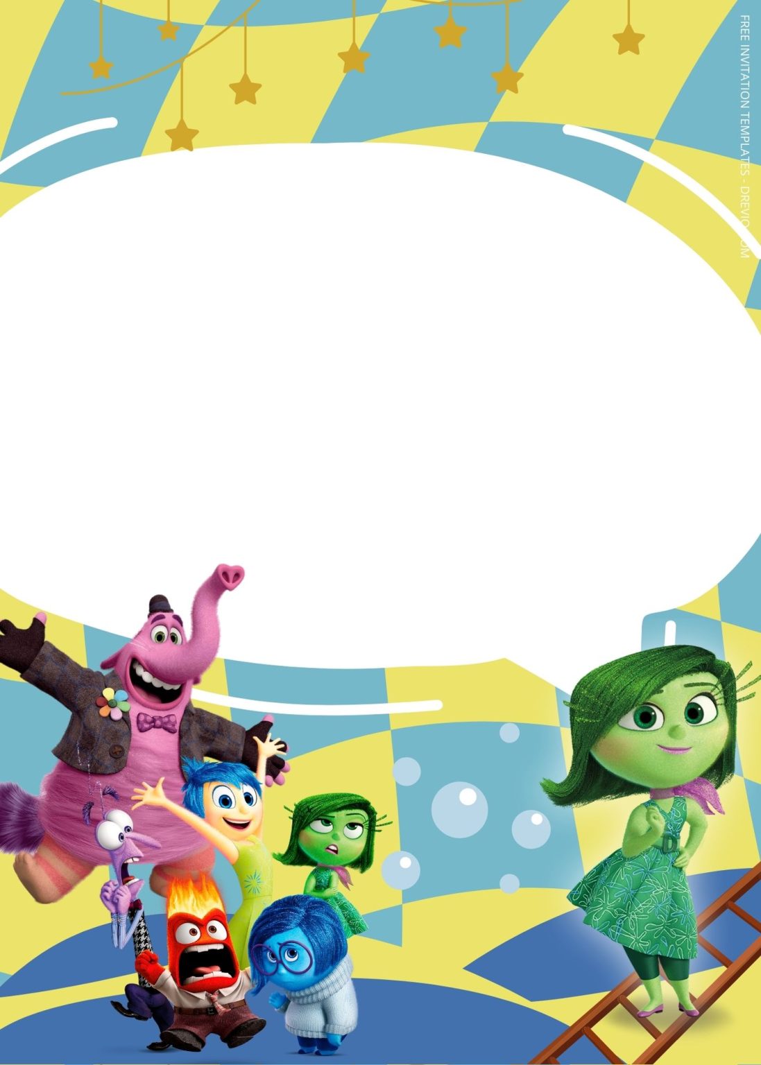 FREE Inside Out Birthday Party Invitation Templates