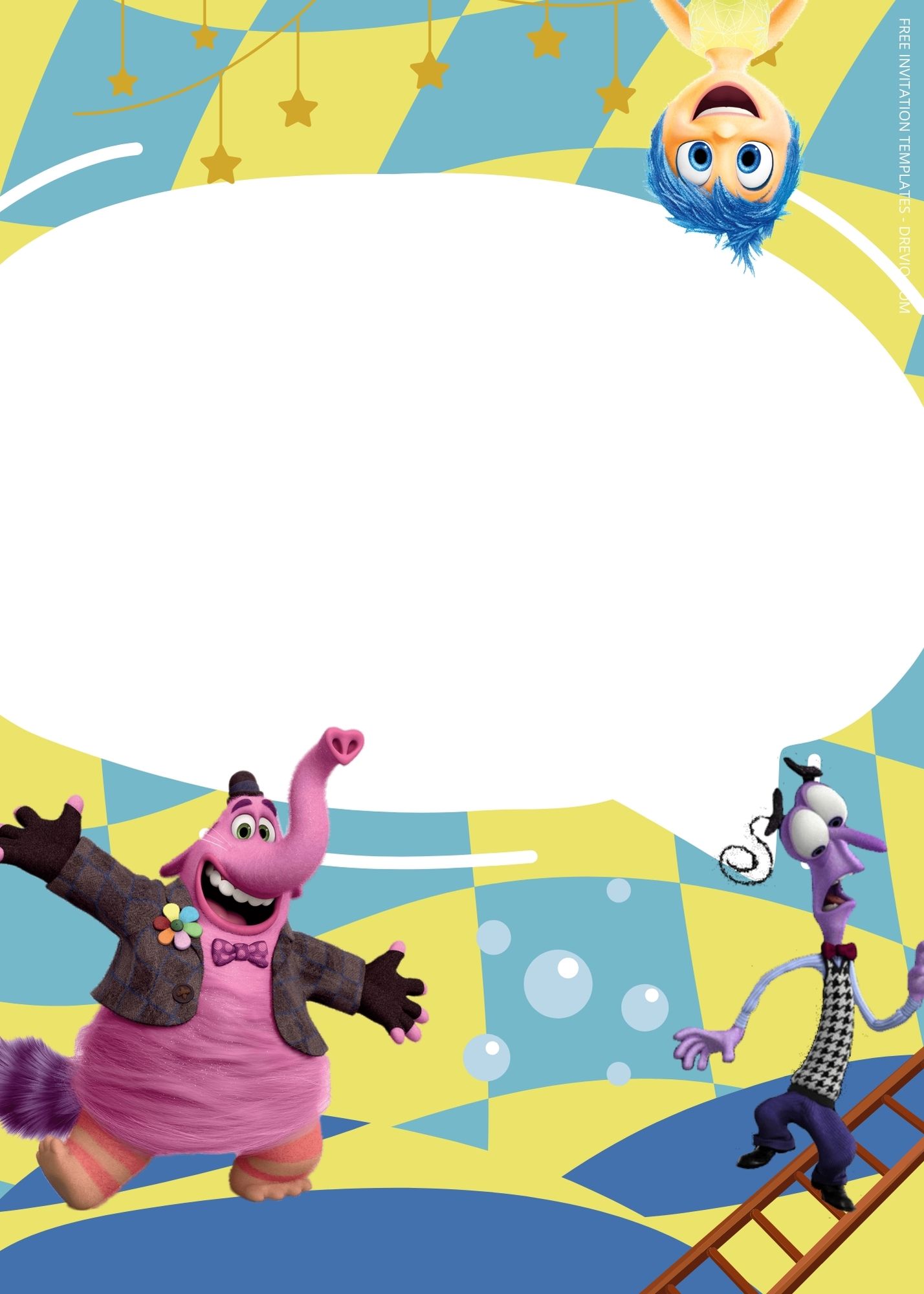 FREE Inside Out Birthday Party Invitation Templates