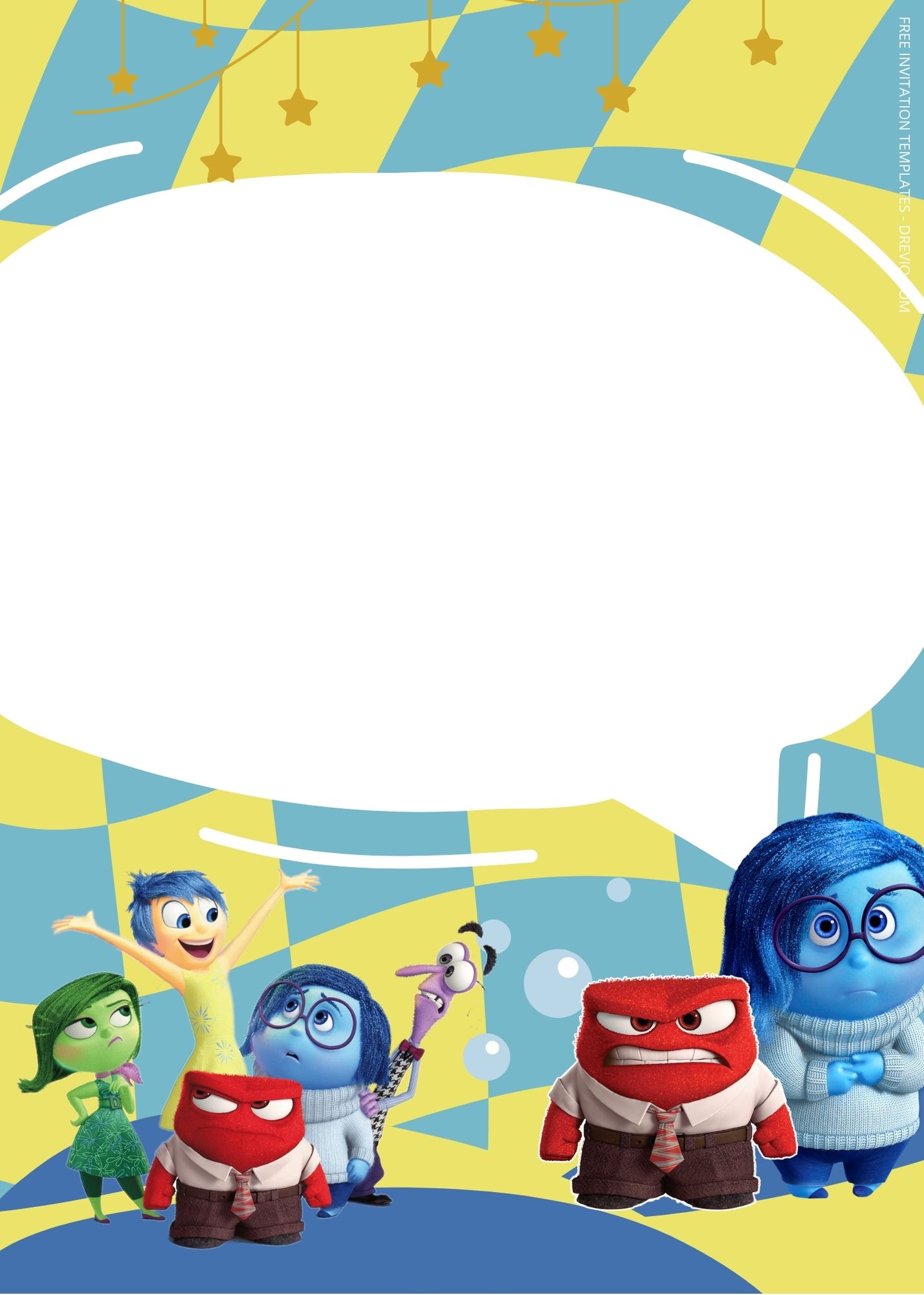 FREE Inside Out Birthday Party Invitation Templates