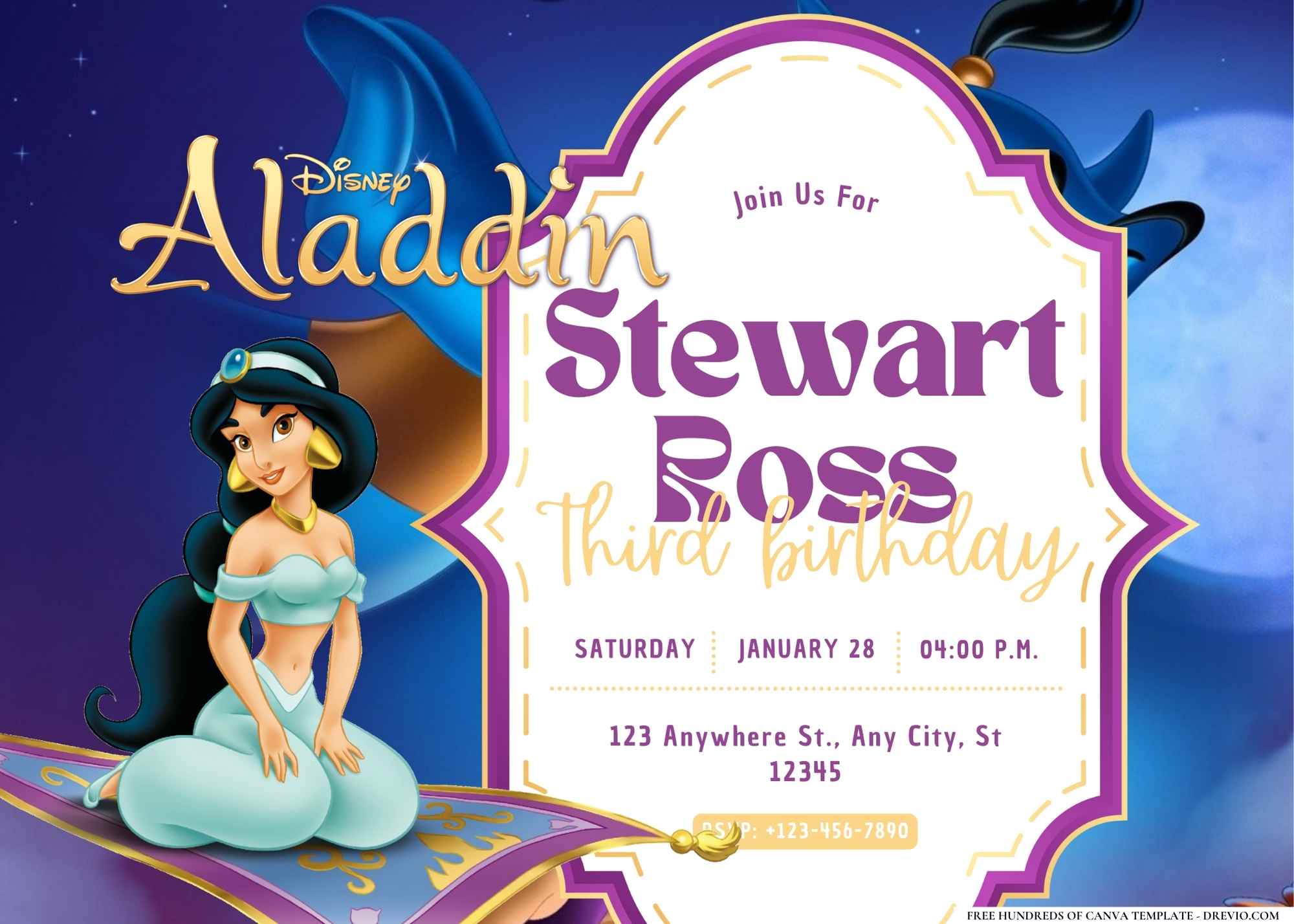 18+ Aladdin Birthday Invitation Templates