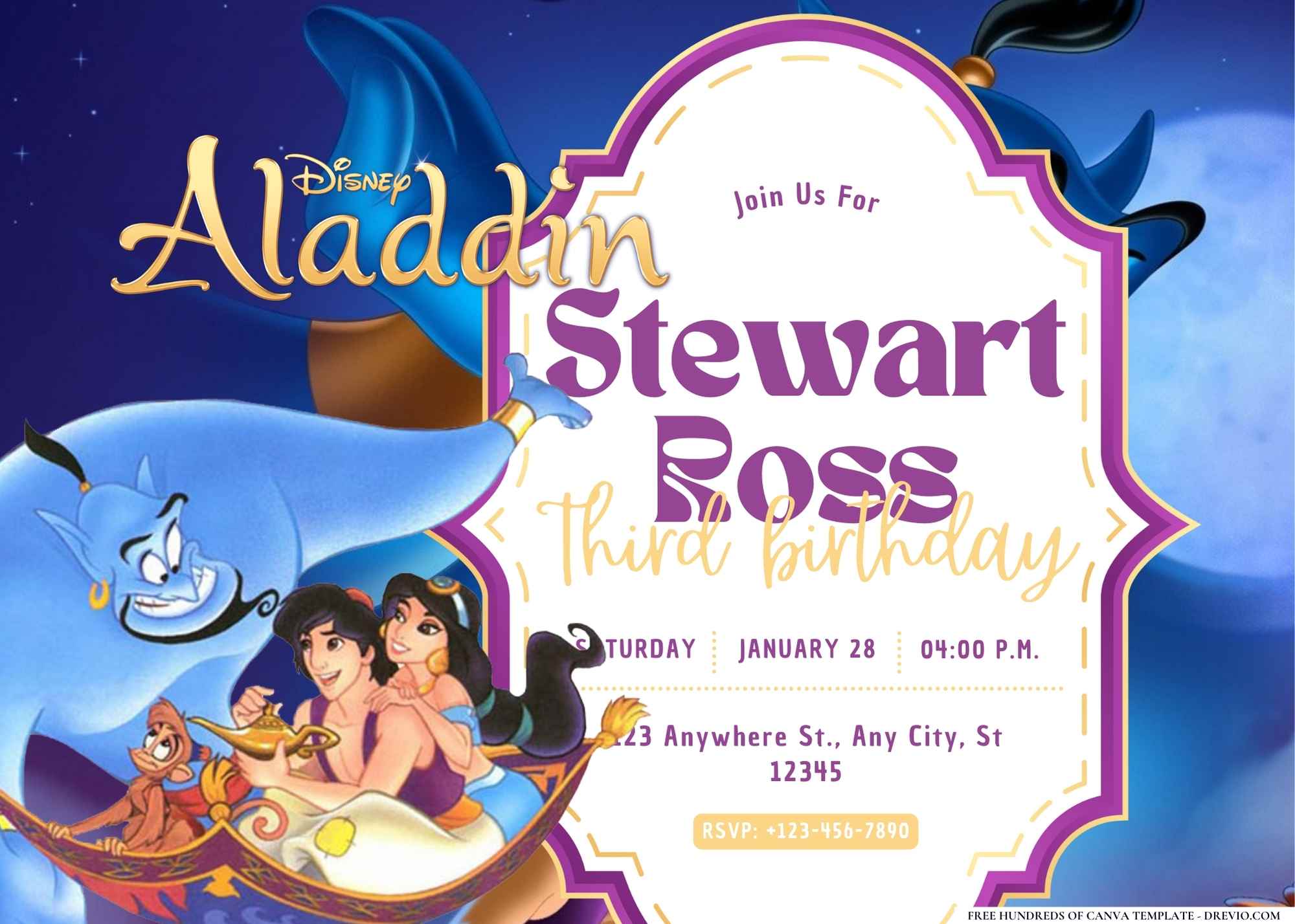 18+ Aladdin Birthday Invitation Templates