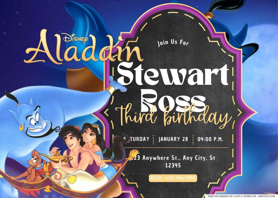 18+ Aladdin Birthday Invitation Templates