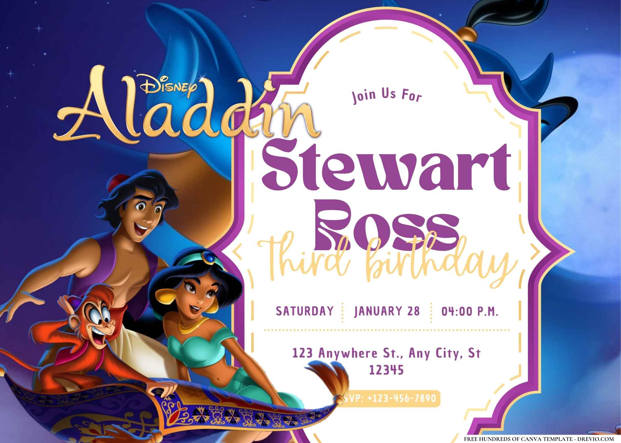 18+ Aladdin Birthday Invitation Templates
