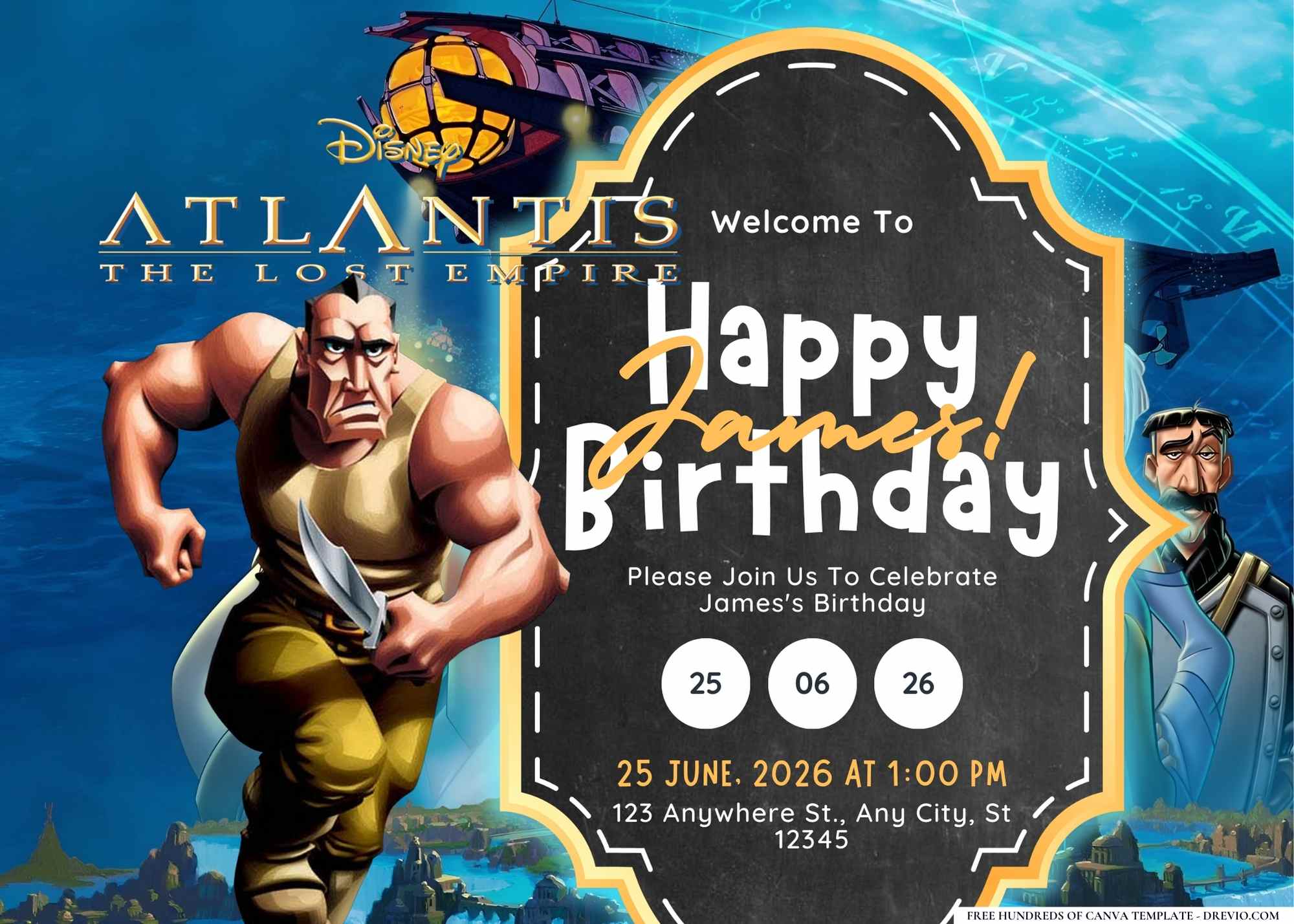 20+ Atlantis The Lost Empire Birthday Invitation Templates