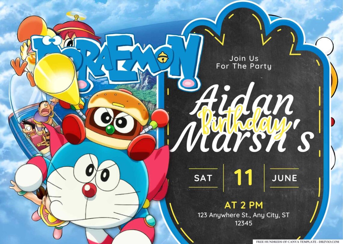 18+ Doraemon Birthday Invitation Templates