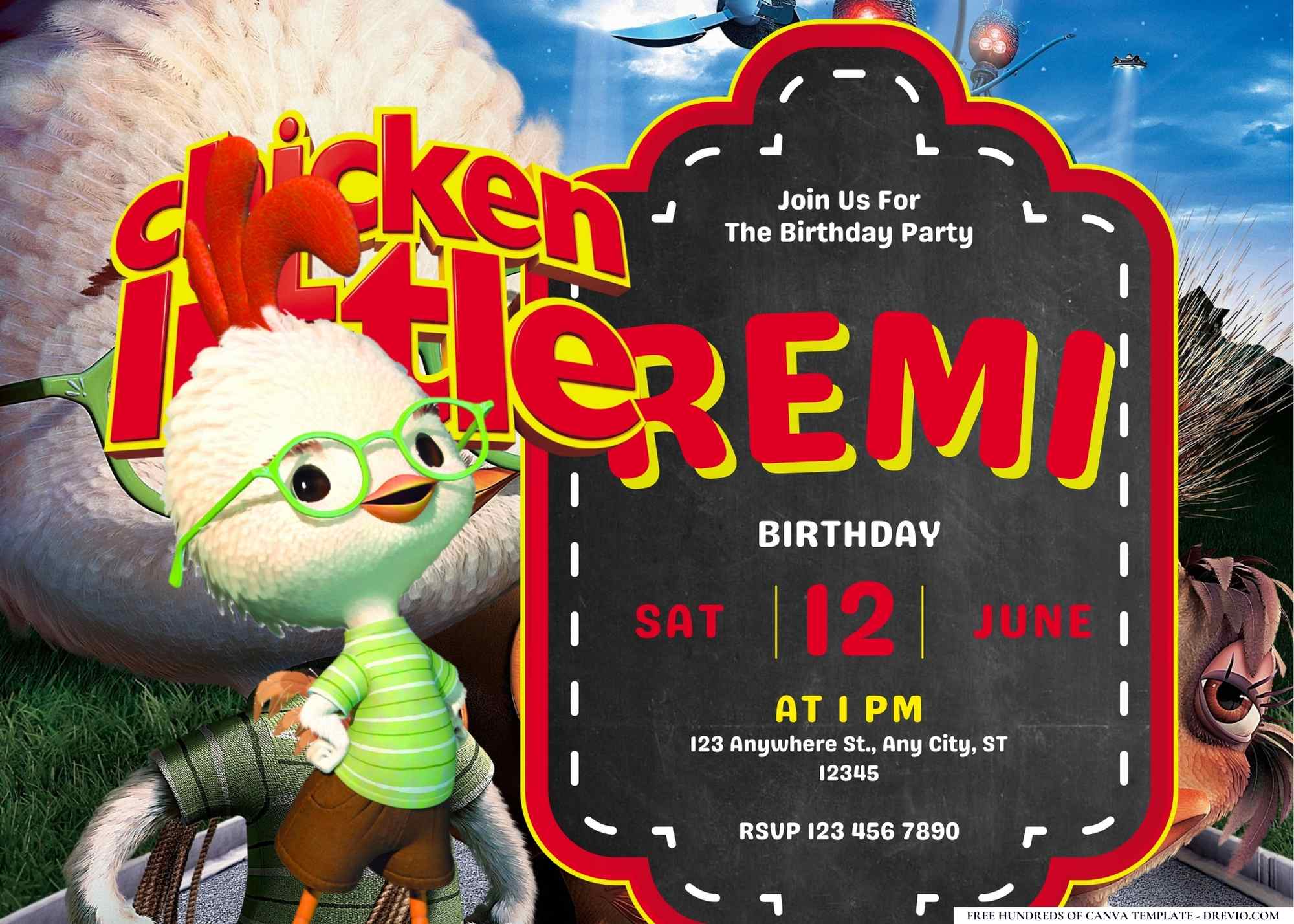 22+ Chicken Little Birthday Invitation Templates