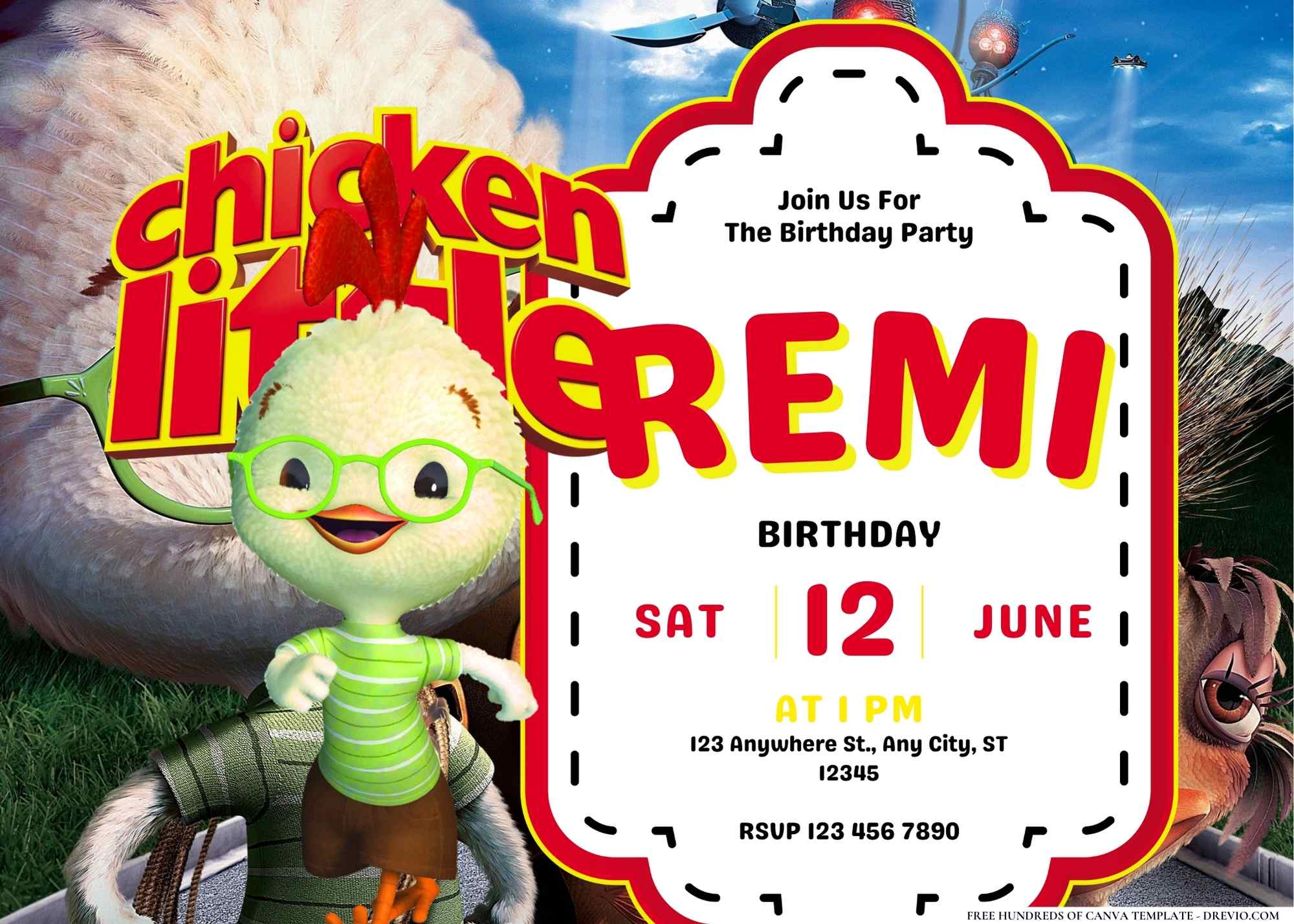 22+ Chicken Little Birthday Invitation Templates