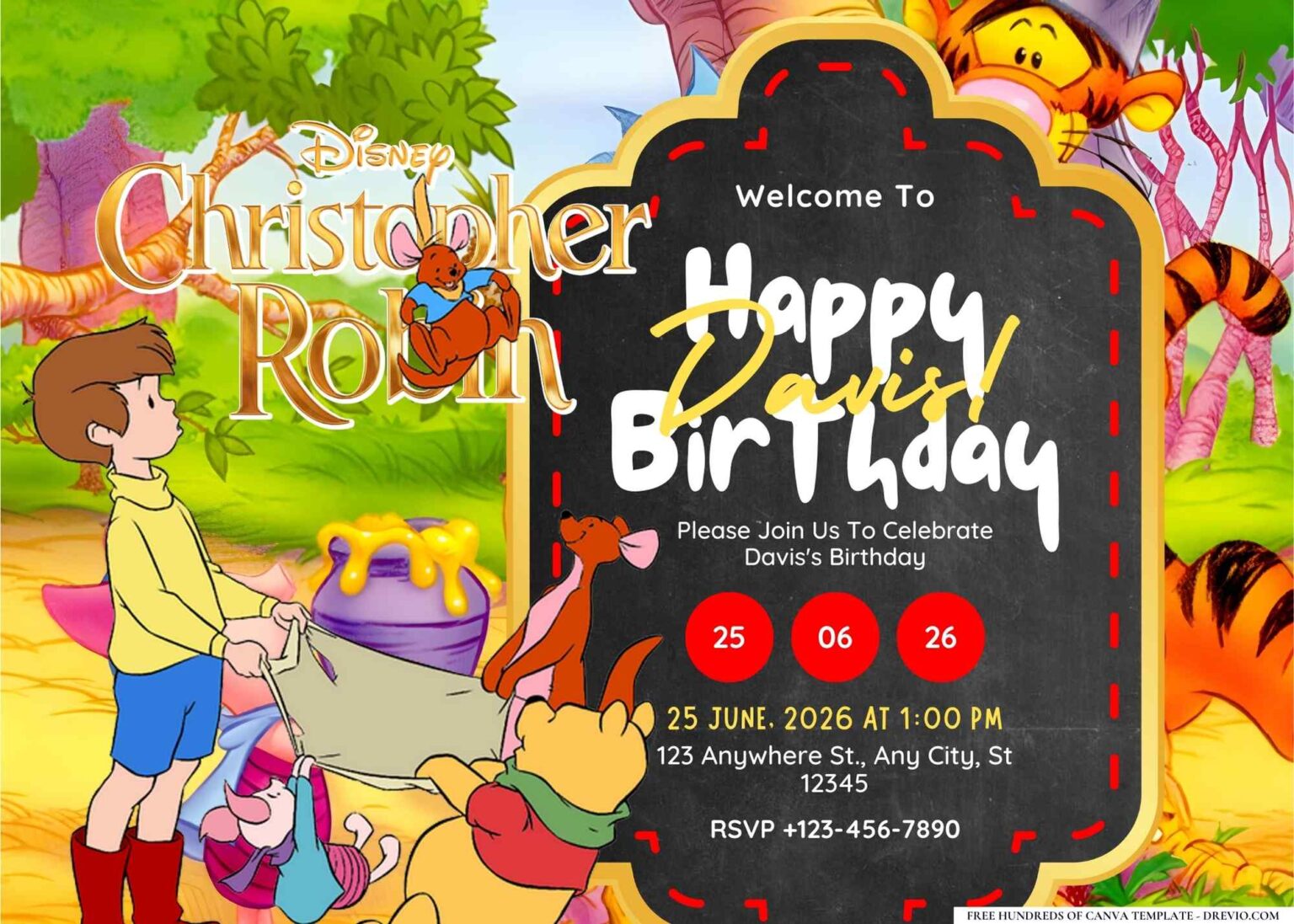 18+ Christopher Robin Birthday Invitation Templates