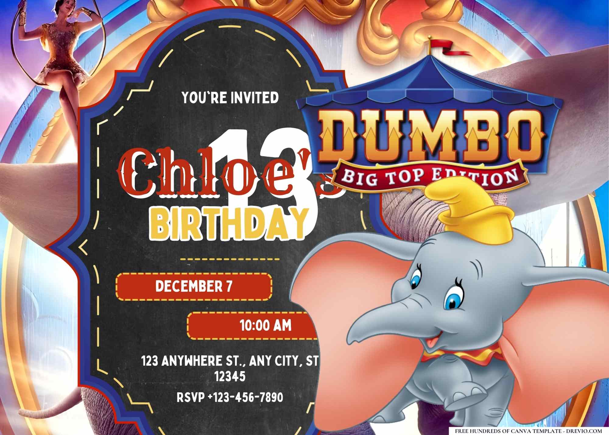 14+ Dumbo Birthday Invitation Templates