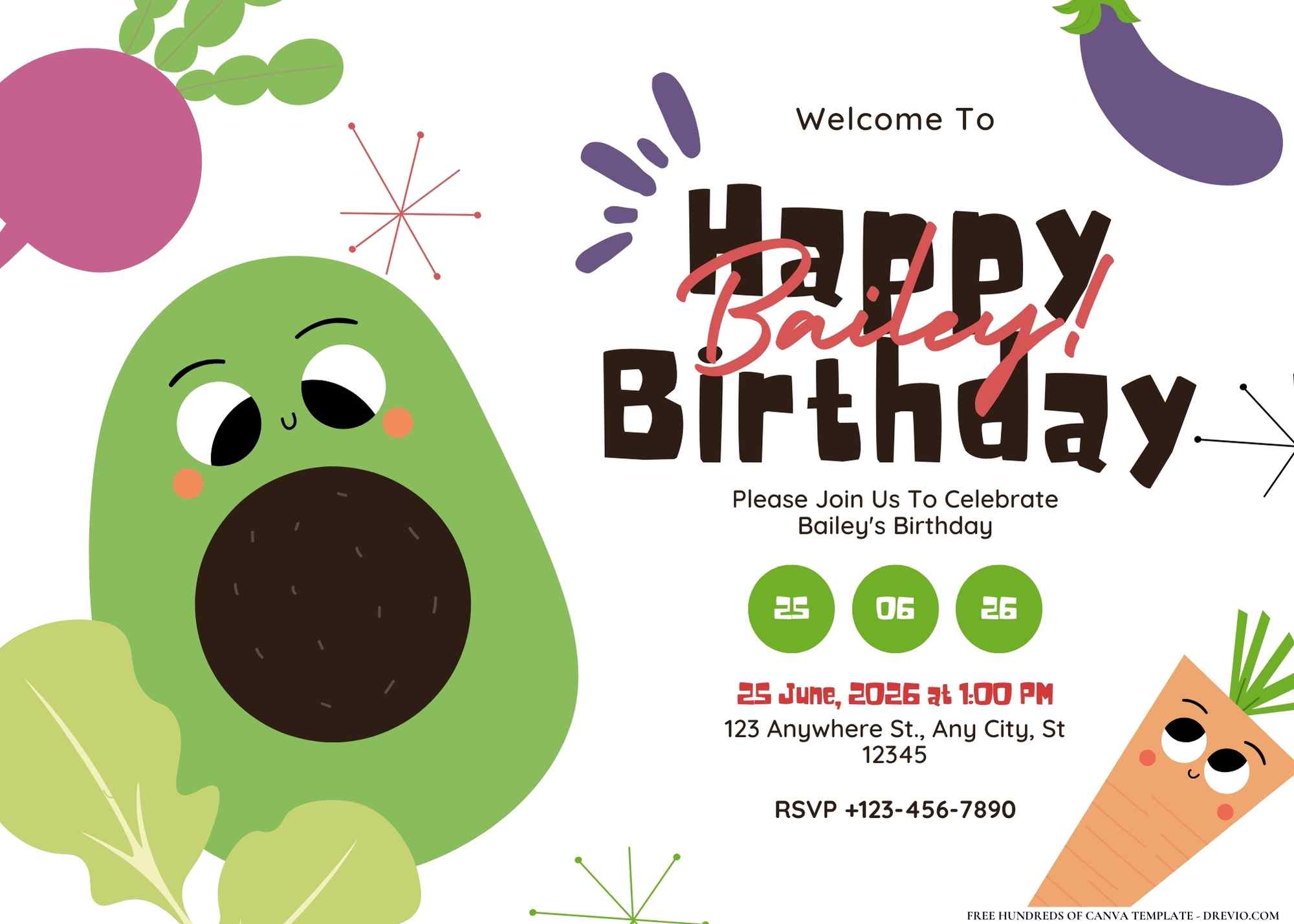 22+ Fruits and Vegetable Birthday Invitation Templates