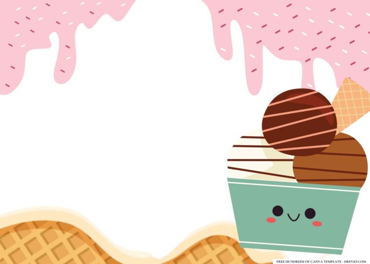 20+ Ice Cream Sundae Bar Birthday Invitation Templates