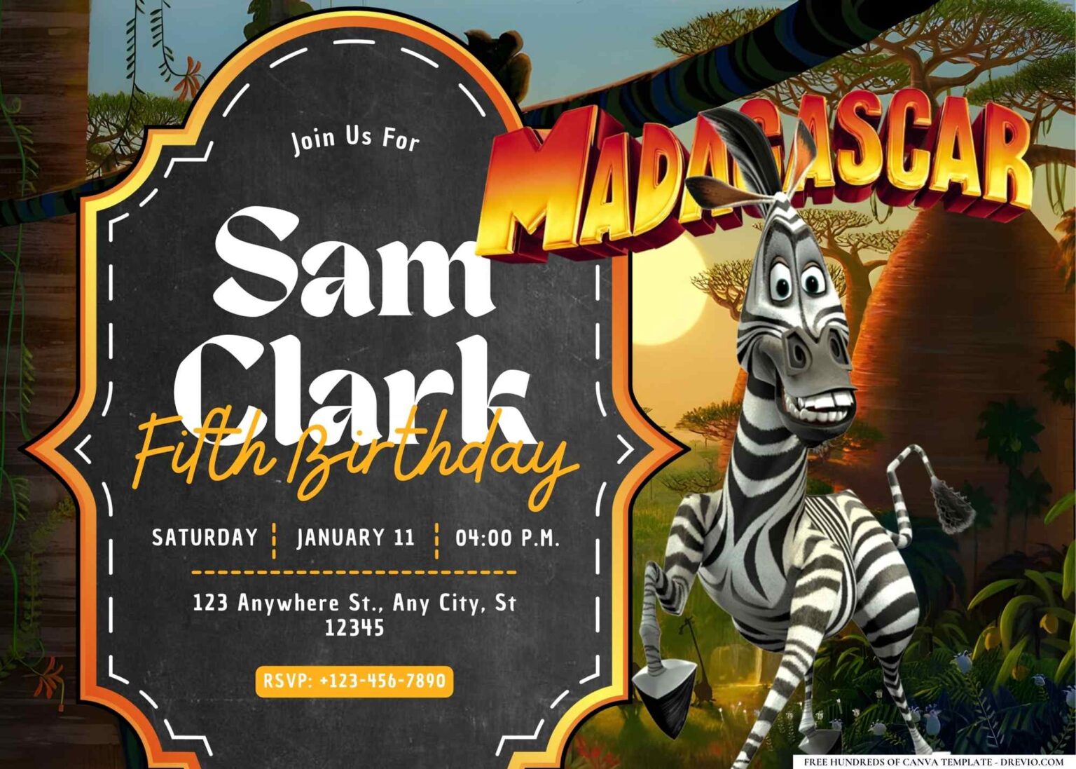 14+ Madagascar Jungle Birthday Invitation Templates