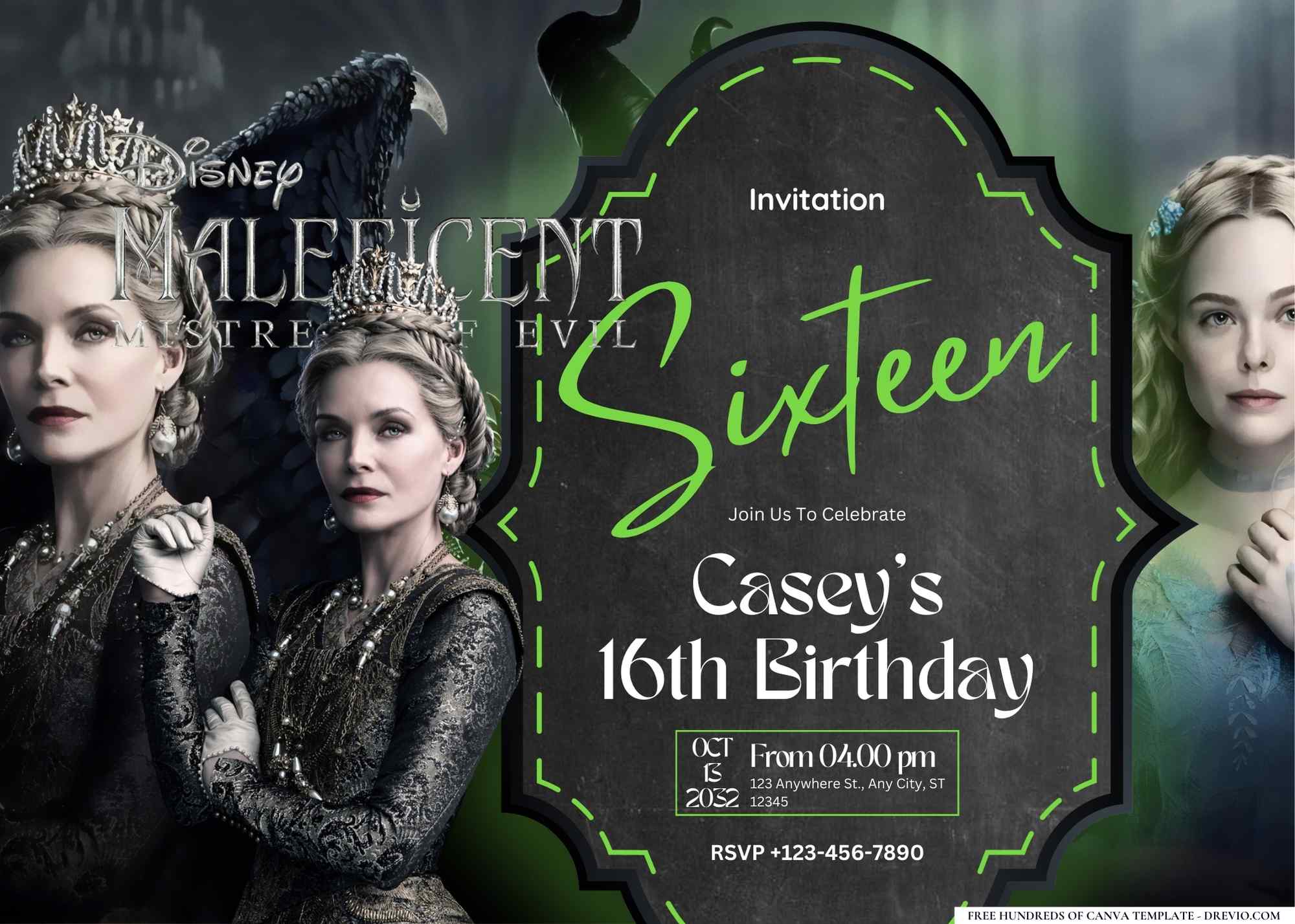 18+ Maleficent Mistress of Evil Birthday Invitation Templates