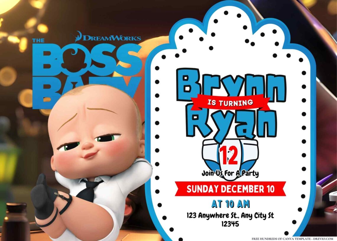 20+ The Boss Baby Birthday Invitation Templates