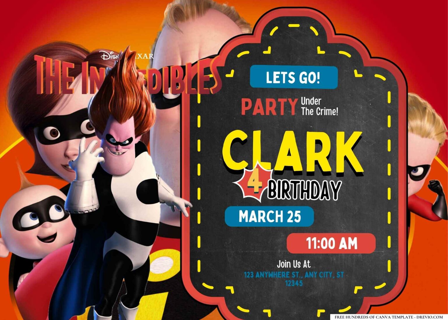22+ The Incredibles Birthday Invitation Templates