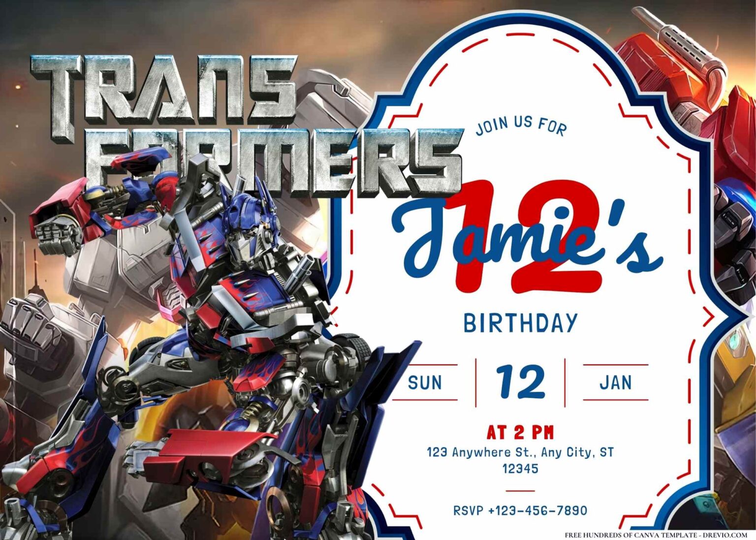 16+ Transformers Birthday Invitation Templates
