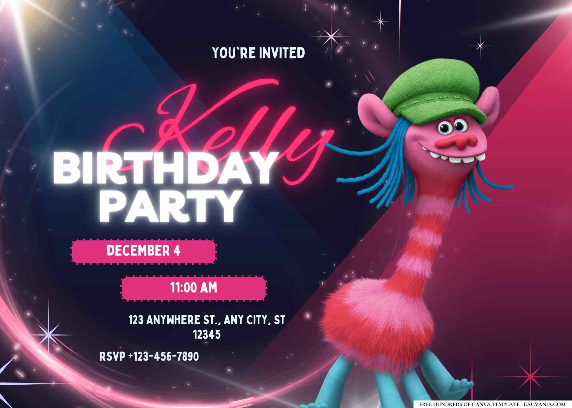 16+ Trolls World Tour Birthday Invitation Templates