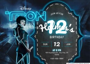 22+ Tron Legacy Birthday Invitation Templates