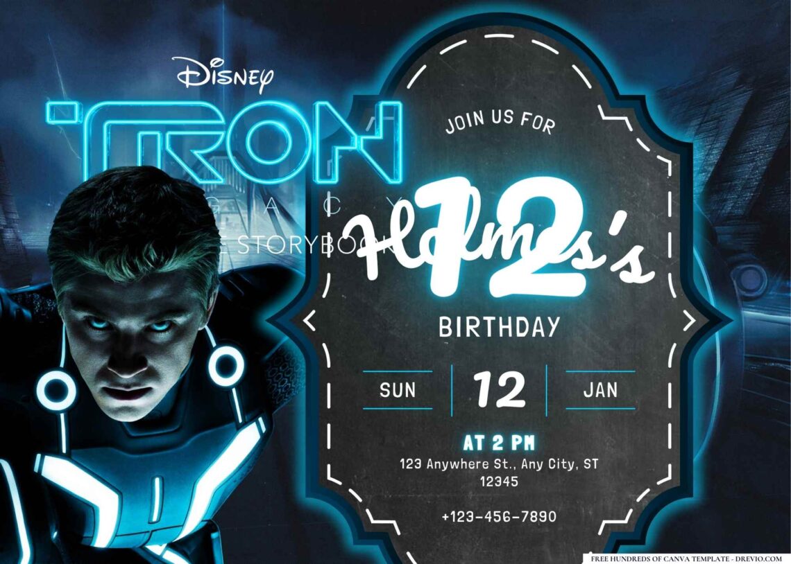 22+ Tron Legacy Birthday Invitation Templates