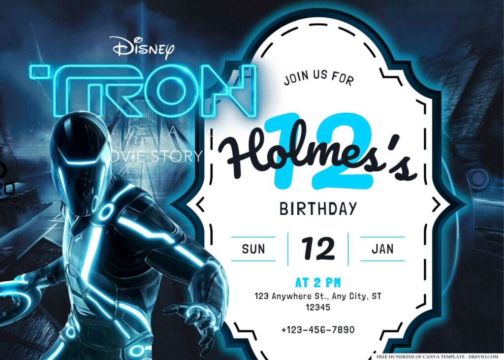 22+ Tron Legacy Birthday Invitation Templates