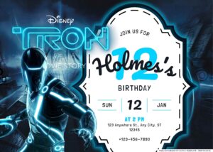 22+ Tron Legacy Birthday Invitation Templates