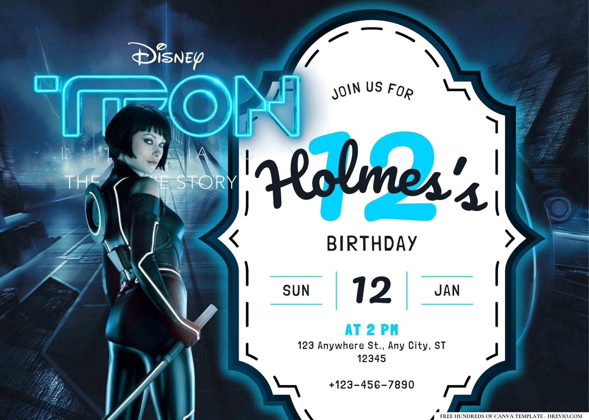22+ Tron Legacy Birthday Invitation Templates