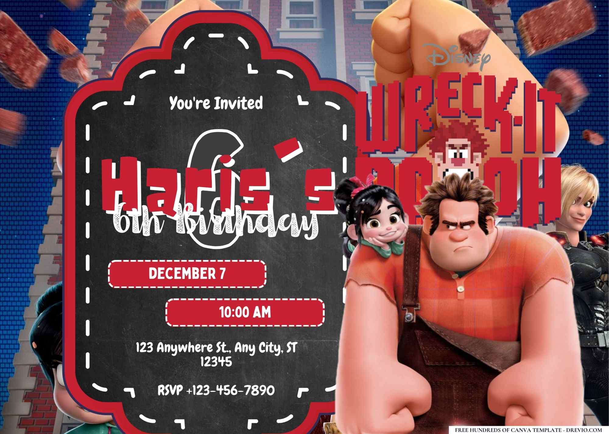 14+ Wreck-It Ralph Birthday Invitation Templates