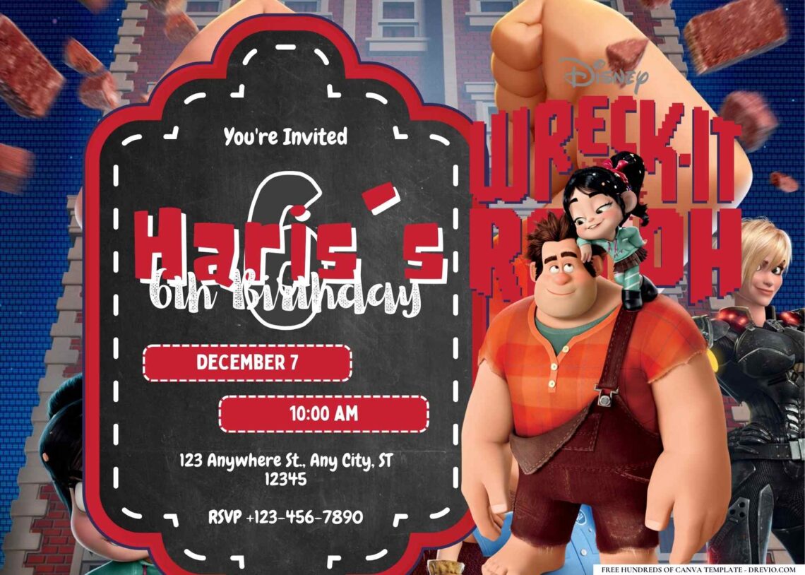 14+ Wreck-It Ralph Birthday Invitation Templates