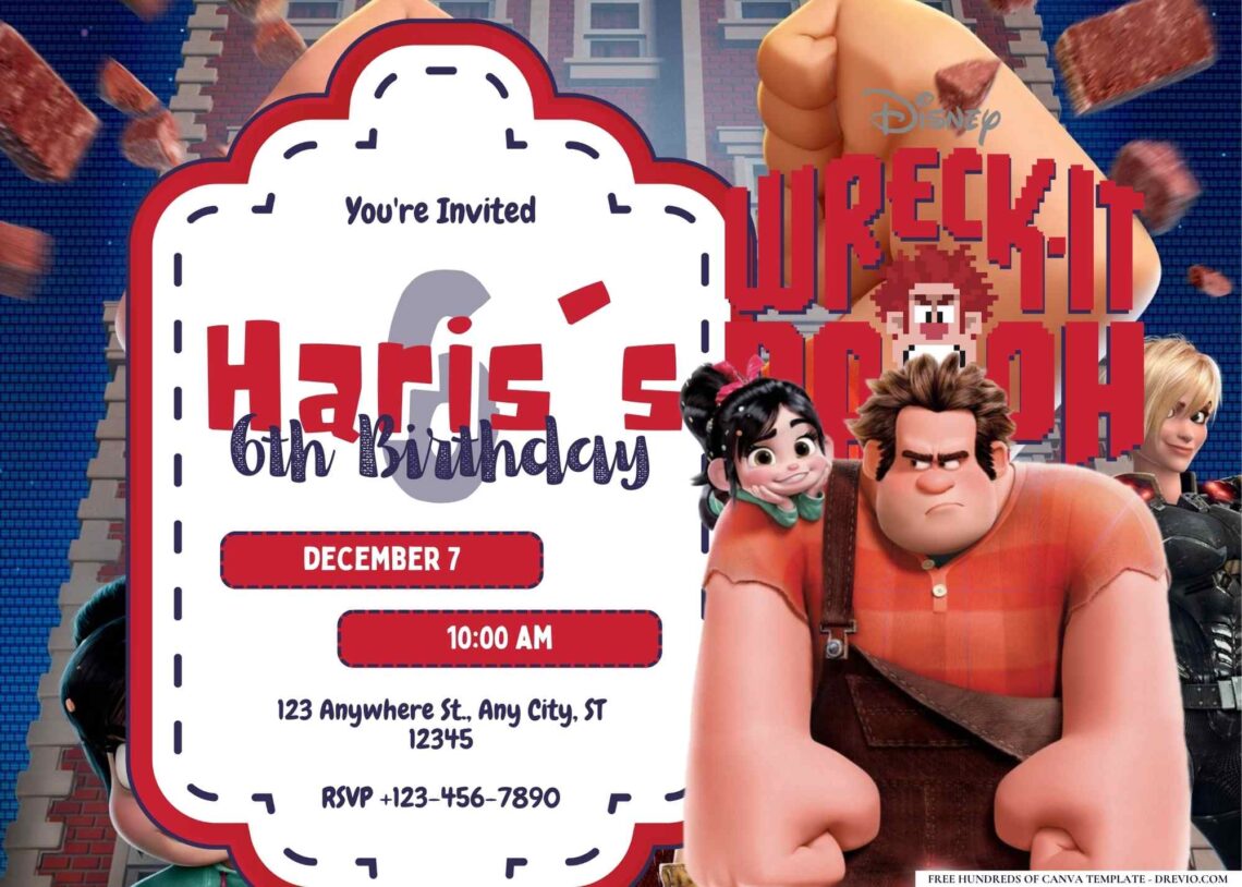 14+ Wreck-It Ralph Birthday Invitation Templates