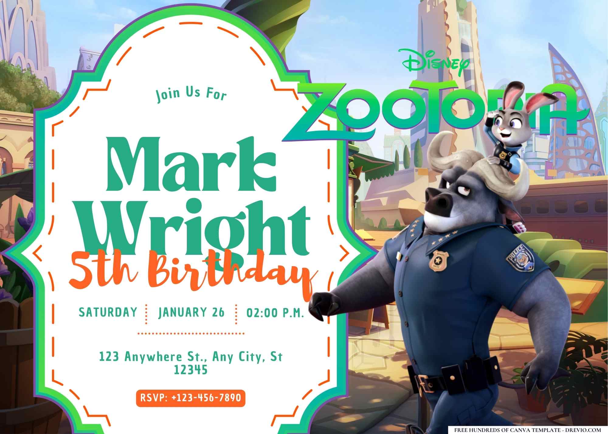 14+ Zootopia Birthday Invitation Templates