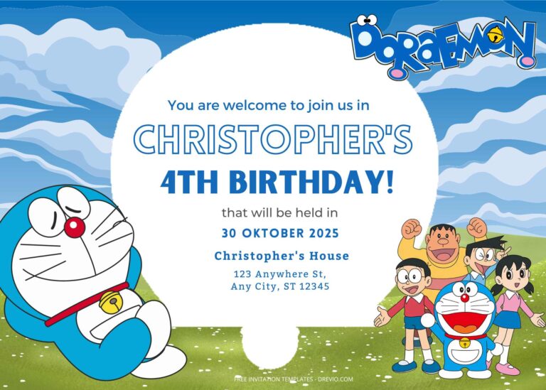 FREE 10+ Doraemon Birthday Invitation Templates