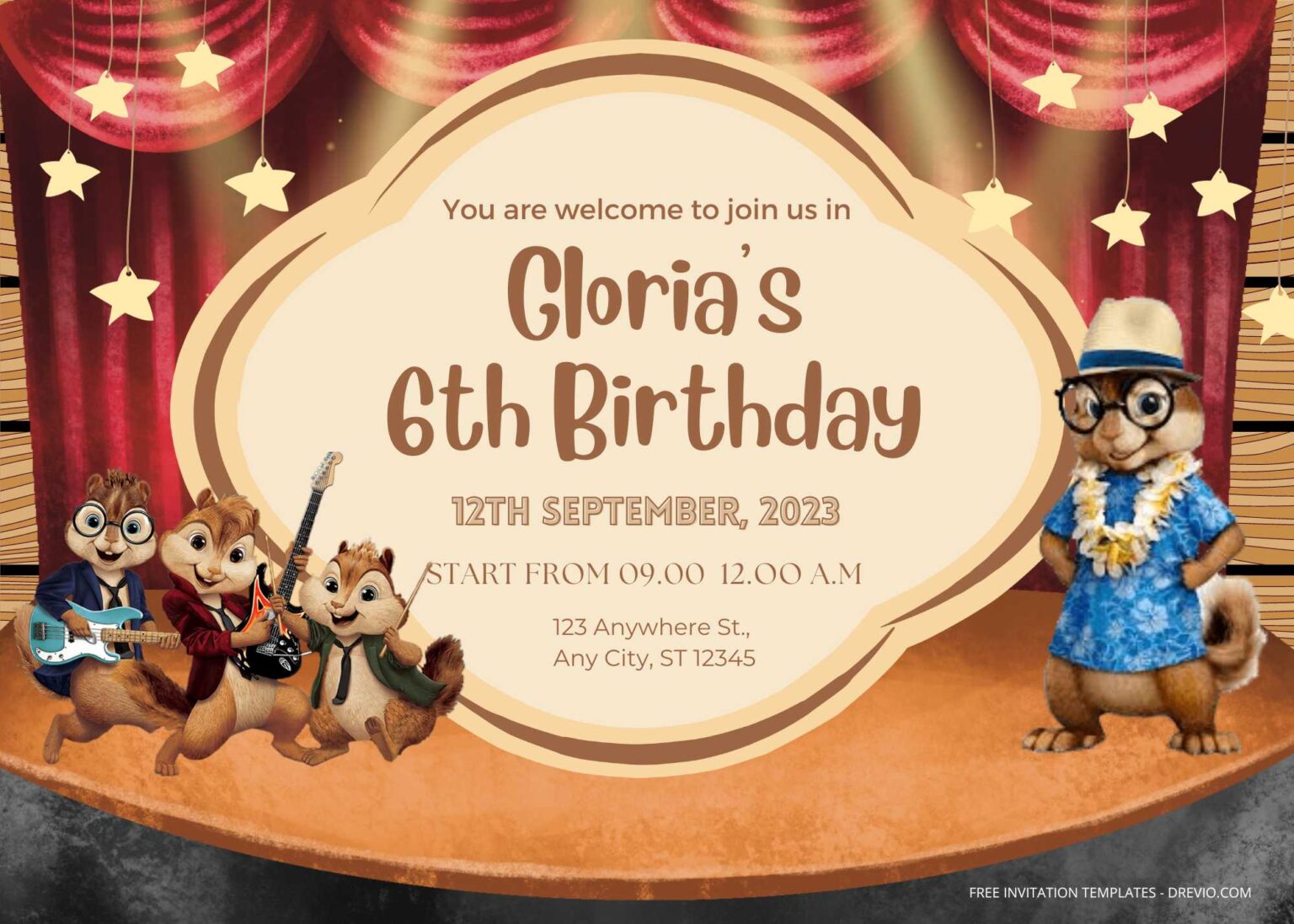 FREE 9+ Alvin And The Chipmunks Birthday Invitation
