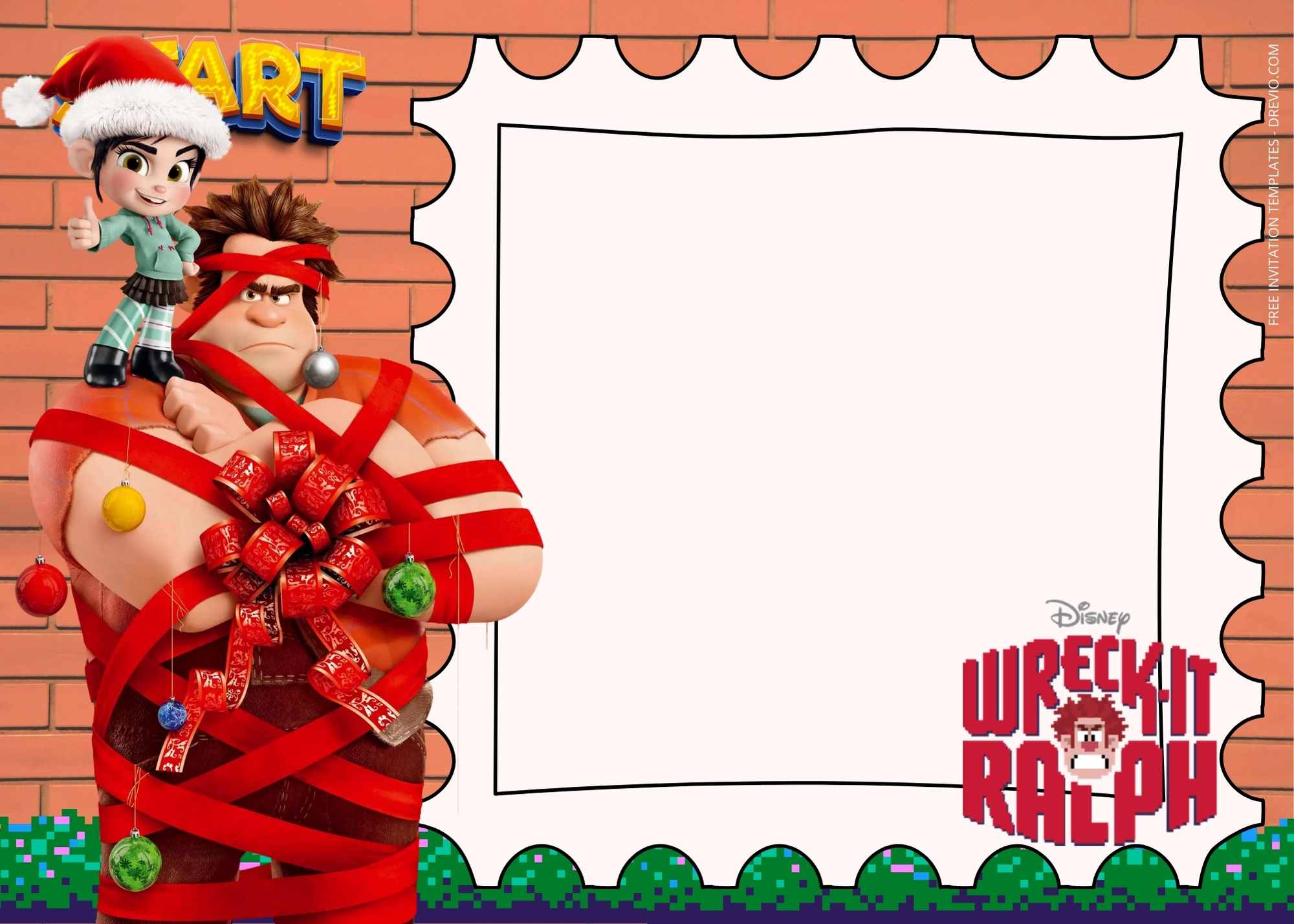 FREE Wreck It Ralph Birthday Invitation Templates