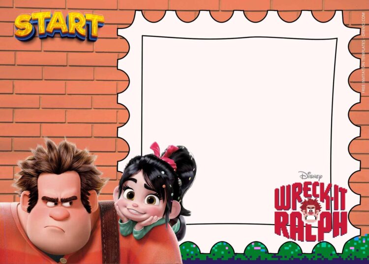 FREE Wreck It Ralph Birthday Invitation Templates