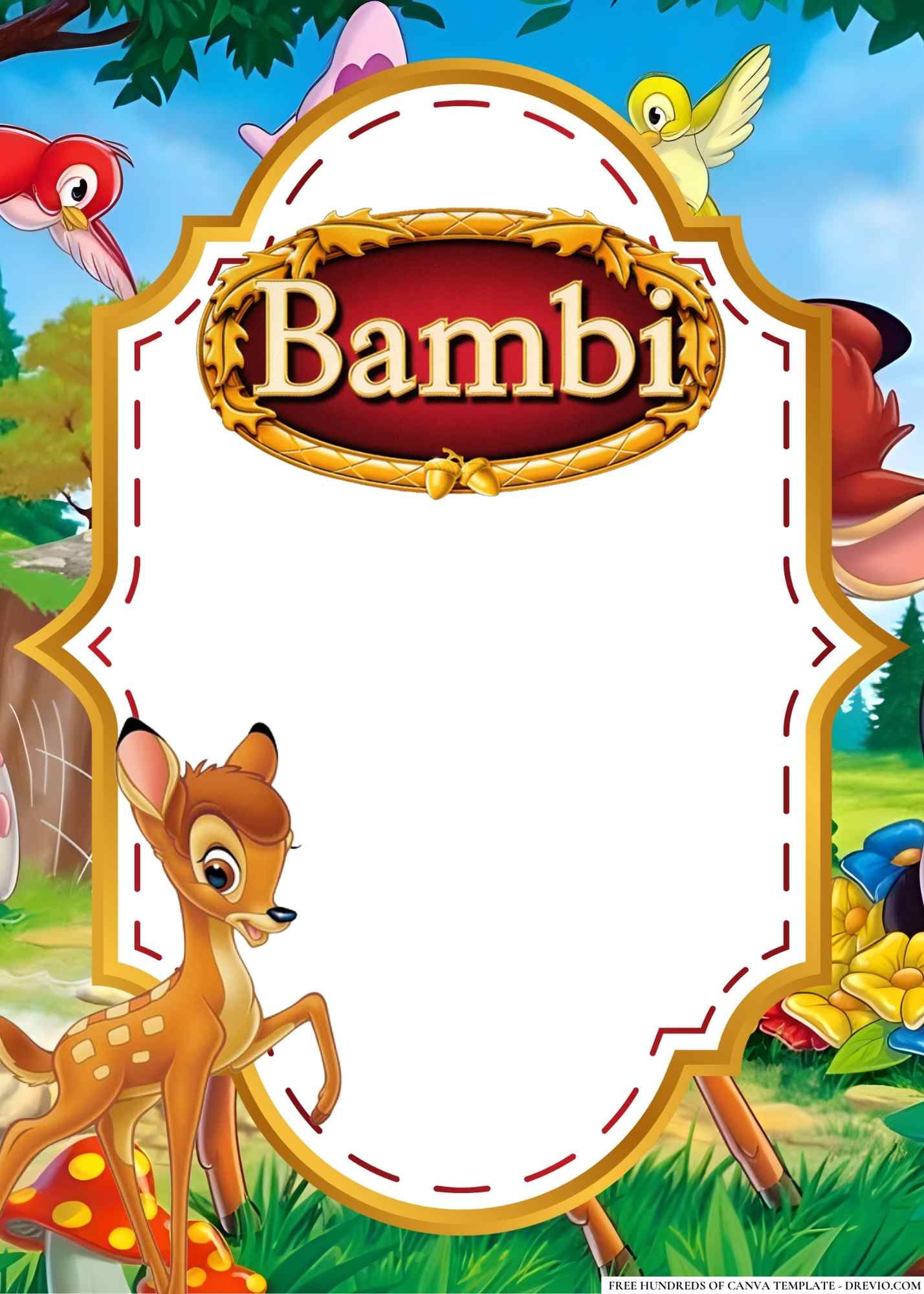 18+ Bambi Birthday Invitation Templates