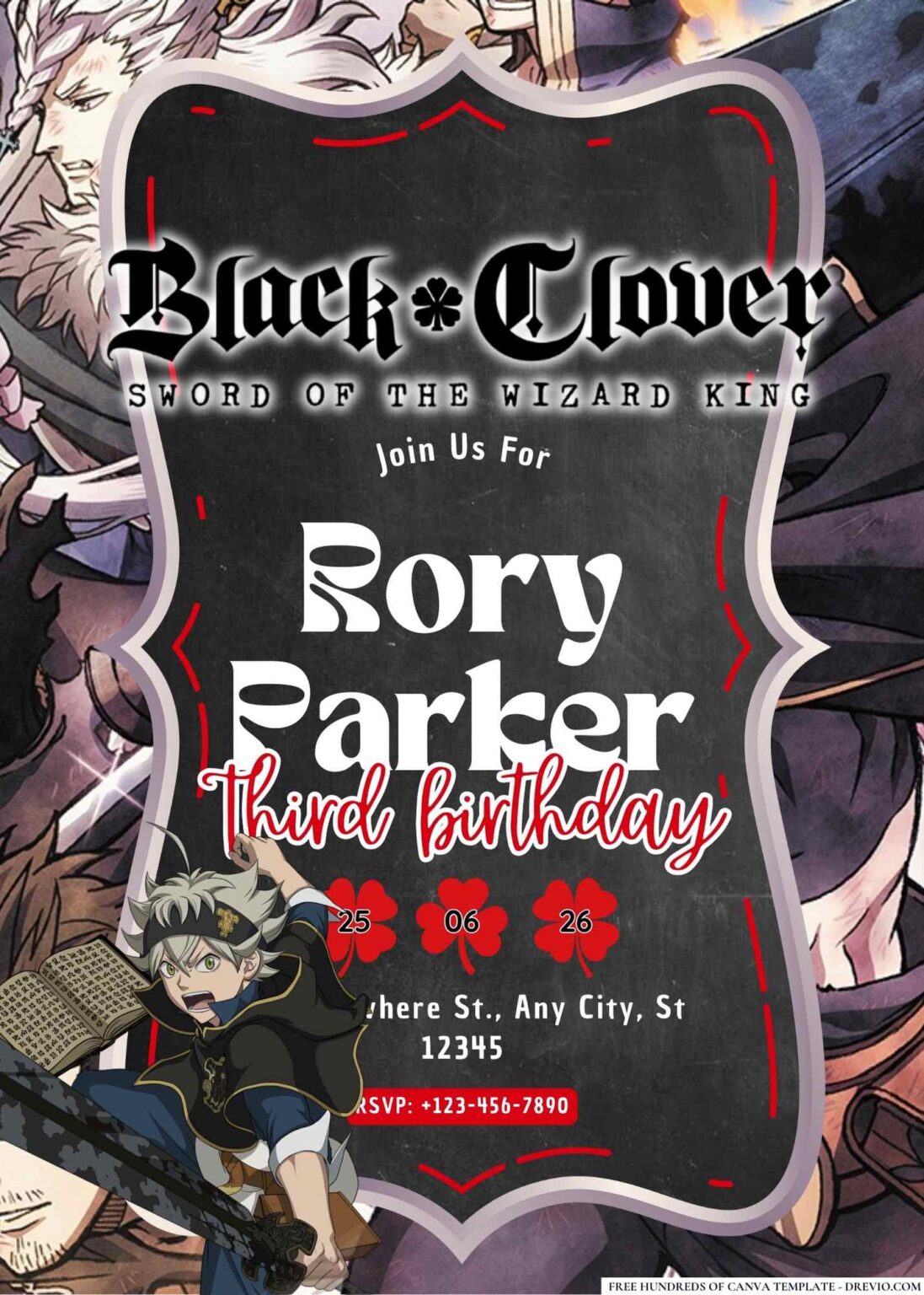 16+ Black Clover Birthday Invitation Templates