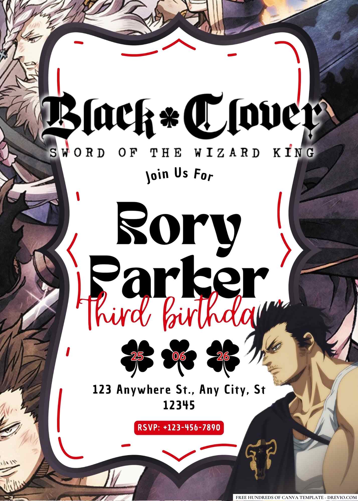 16+ Black Clover Birthday Invitation Templates