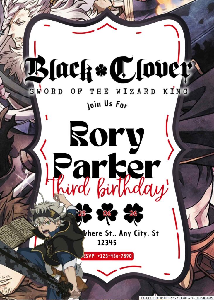 16+ Black Clover Birthday Invitation Templates