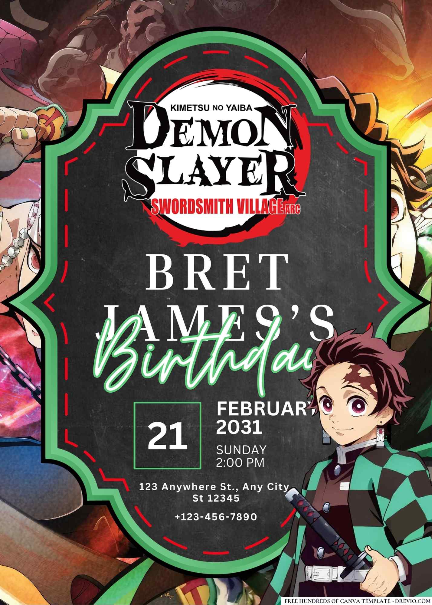 16+ Demon Slayer Birthday Invitation Templates