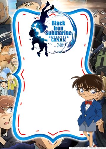 18+ Detective Conan Birthday Invitation Templates